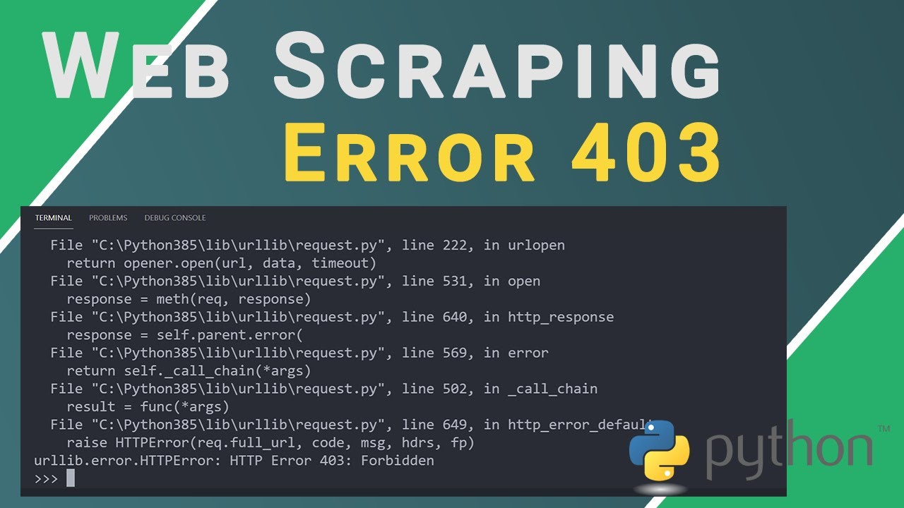 Bypass 403 Forbidden Error When Web Scraping in Python