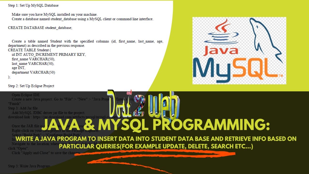 Program 11- JAVA Program to insert data into DATABASE and retrieve info based on queries | BIS402