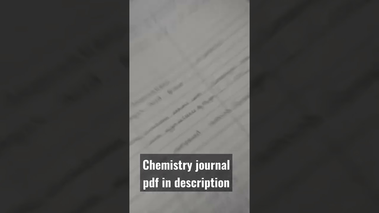 HSC chemistry Journal pdf