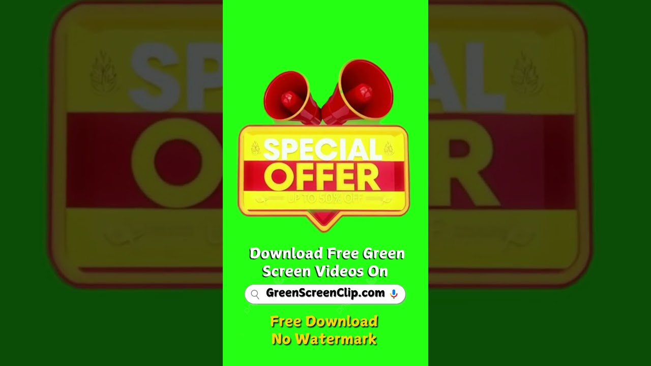 Special Offer Announcement Green Screen Effects | Mega Discount | Green Screen Big Sale Offer