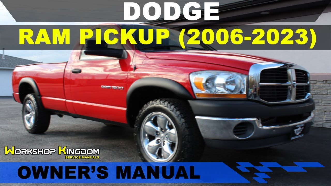 DODGE RAM PICKUP (2006-2023) Owner's User Manual - English - PDF Download