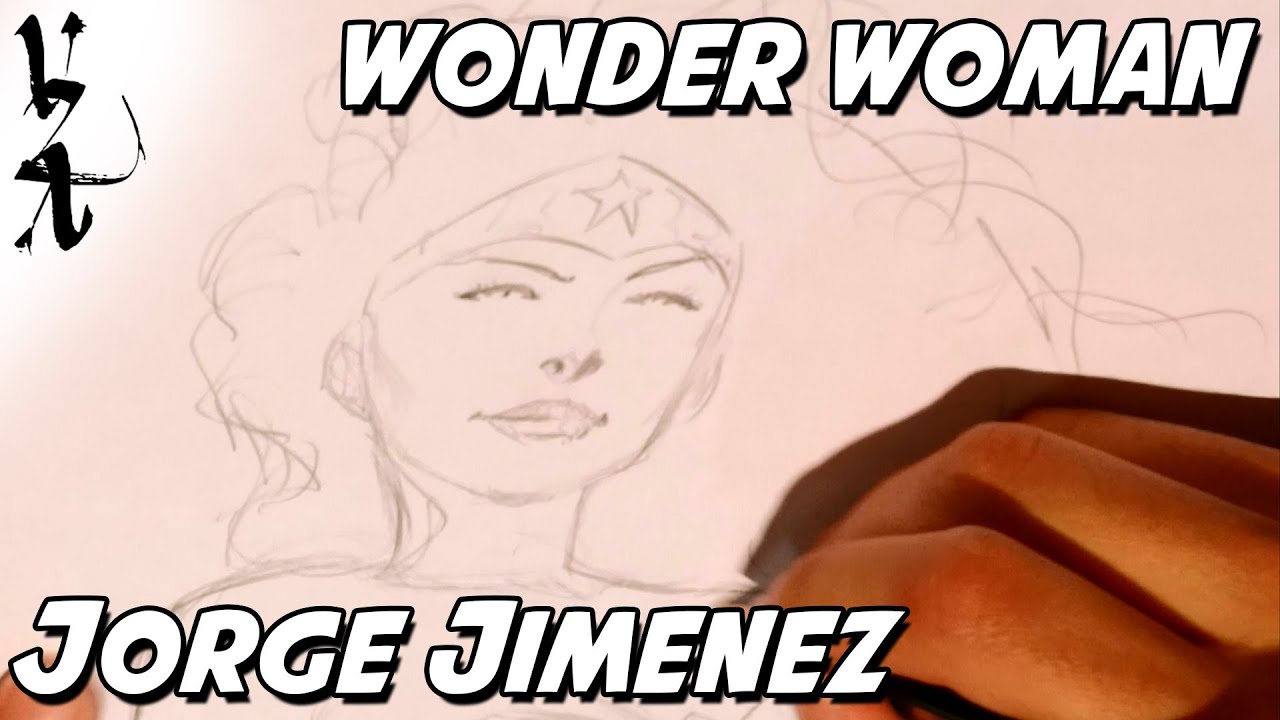 Jorge Jimenez drawing Wonder Woman