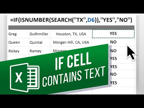 How to Check If Cell Contains Specific Text in Excel | Adding the ISNUMBER Function