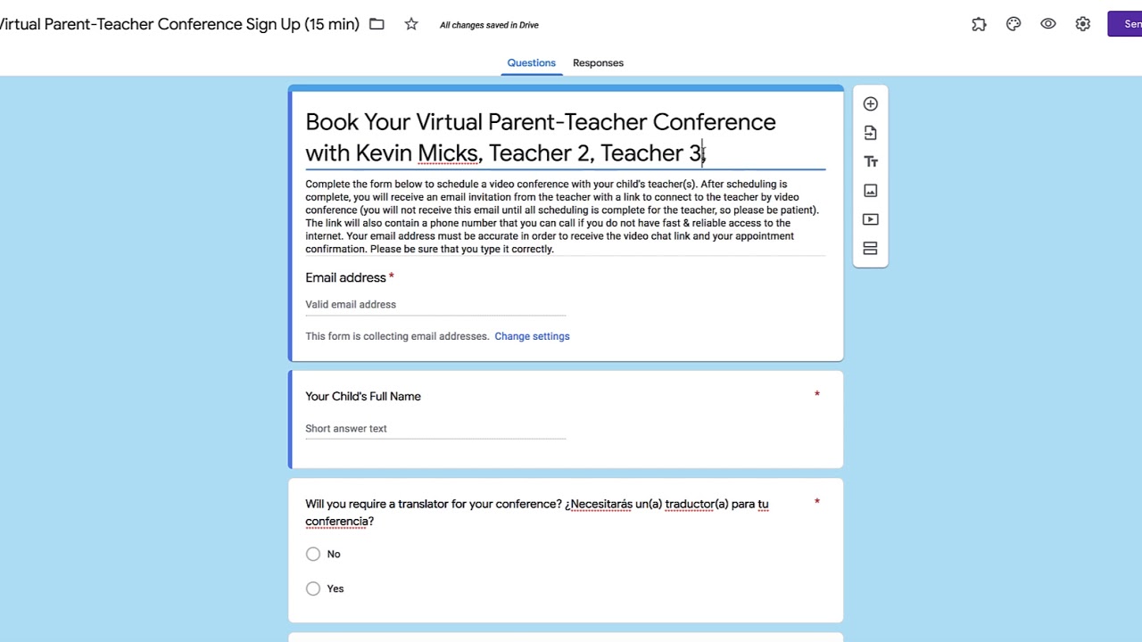 Creating Appointment Request Form