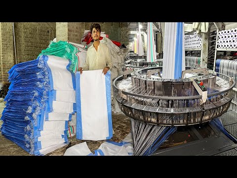 Fantastic Mass Production Process Of Plastic Woven Bags || Manufacturing Of PP Woven Bags