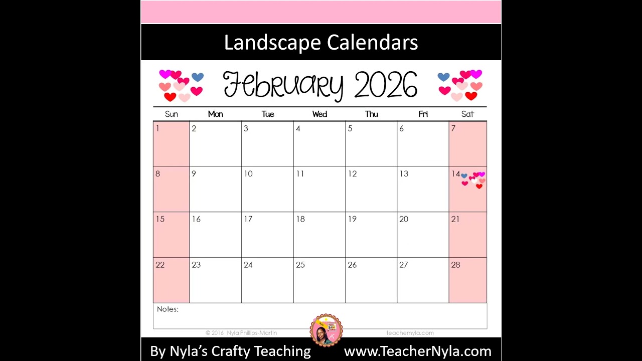 2026 - 2026 Editable Calendars for Teachers in Power Point and for Google Slides