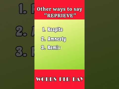 Another word for "REPRIEVE" #englishlearners #englishlearning #youtubeshorts