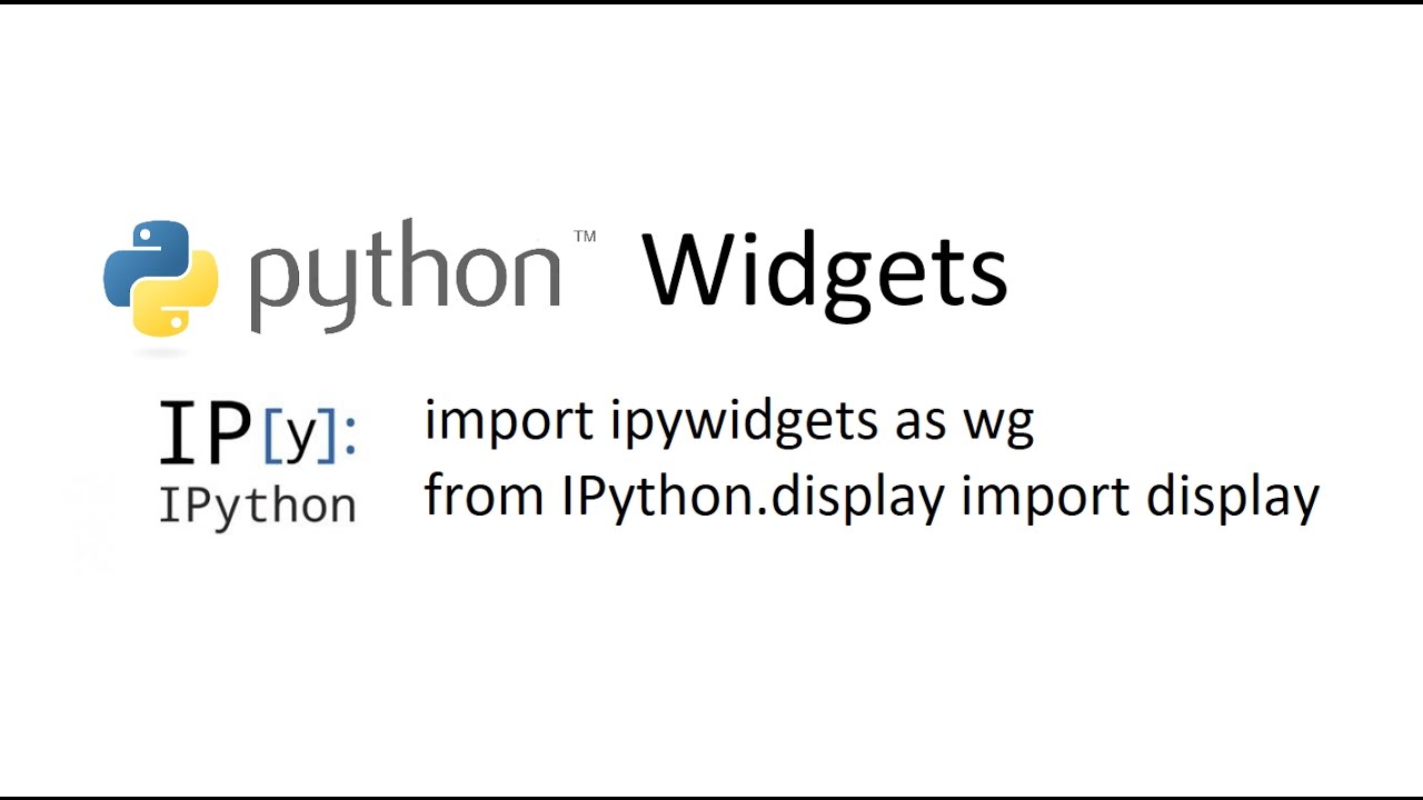 Interactive Python with Widgets