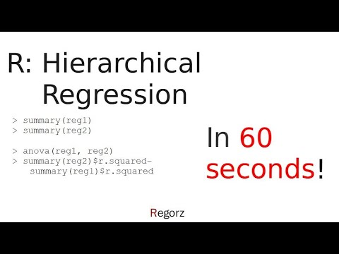R: Hierarchical Regression in 60 Seconds