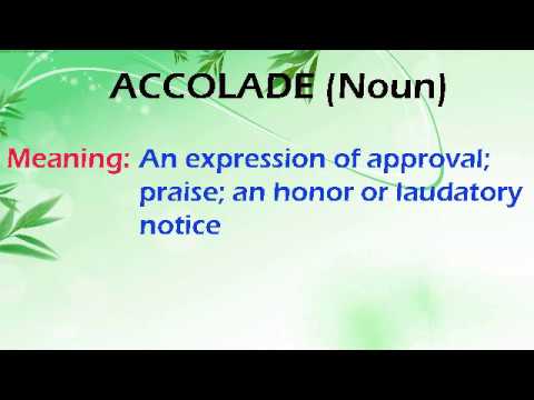 Accolade meaning