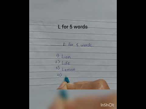 L for 5 words #5words #thewords