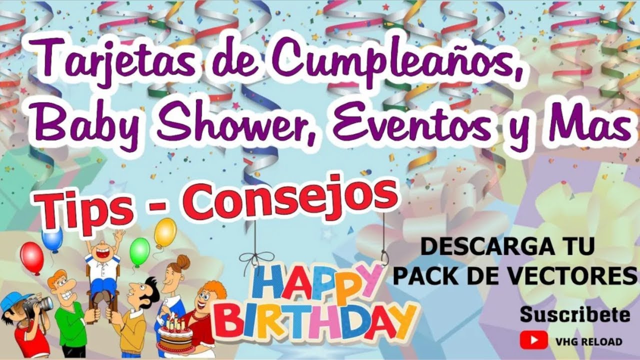 🎨 Vectores para TARJETAS DE FIESTAS | Cumpleaños, Baby Shower y Eventos