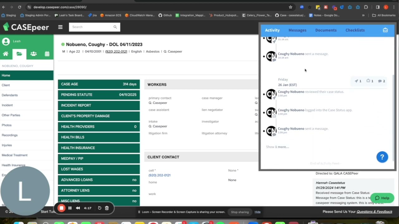 Case Status for Google Chrome: CASEpeer Overview