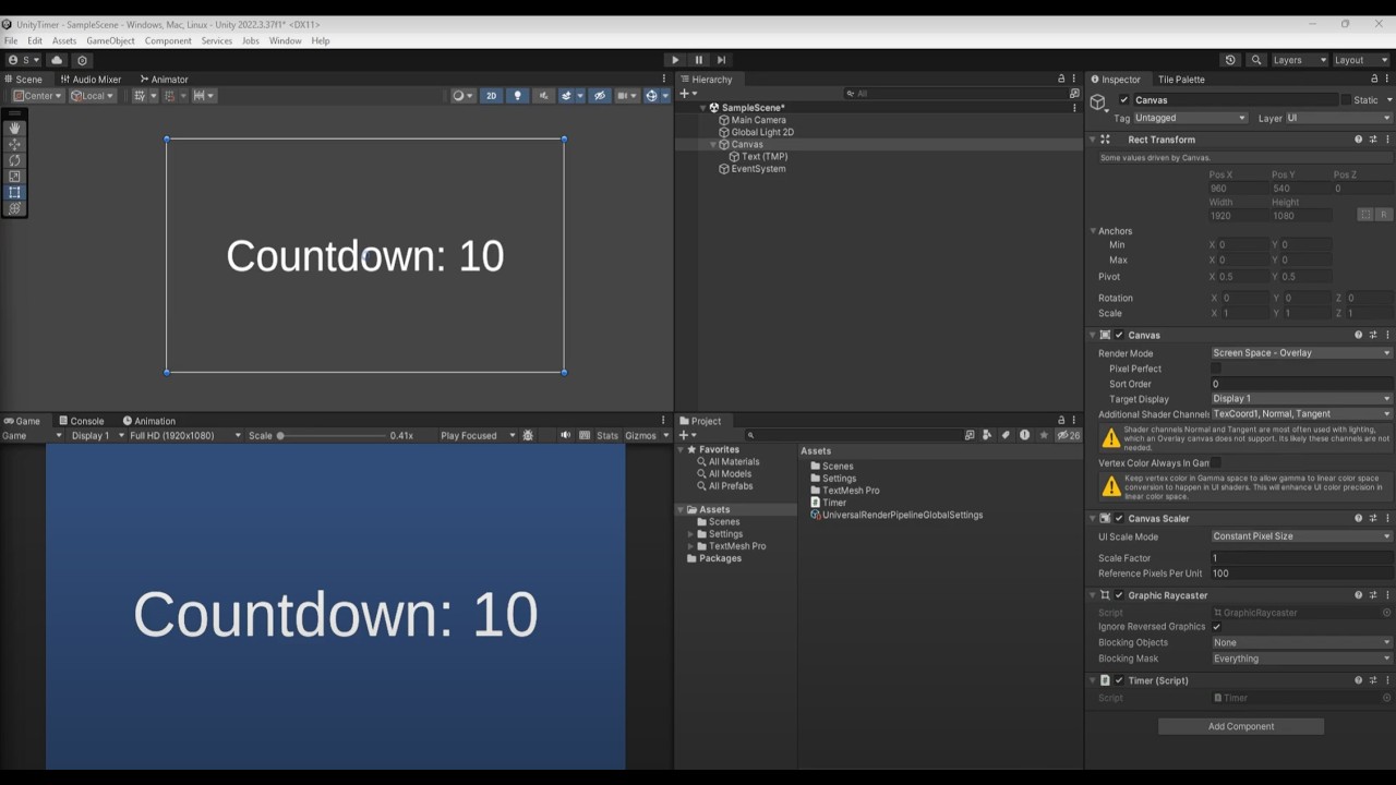 Timer in Unity (Countdown Timer Tutorial) | Part 1