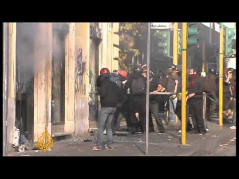 Violence Erupts In Rome; 200,000 Hit The Streets; Protesters Clash With ...