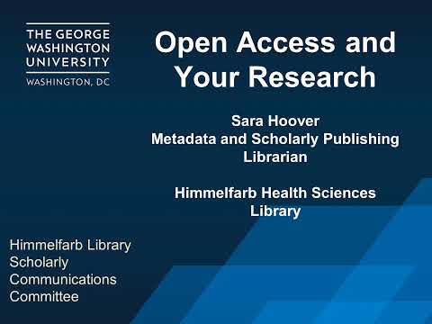 Open Access and Your Research