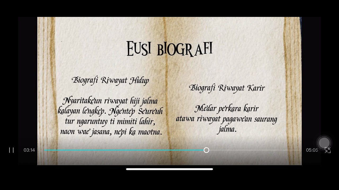 BIOGRAFI - Materi Bahasa Sunda Kelas XII 