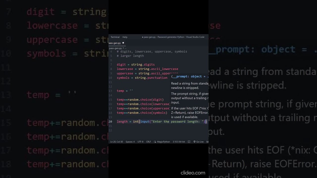 Random Password Generator Python 🔥🔐