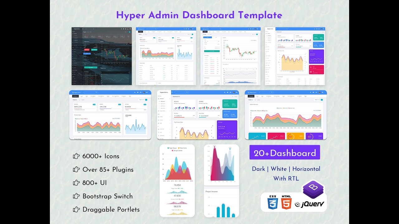 light Responsive Admin Dashboard Template with Bootstrap Admin Web App – Hyper
