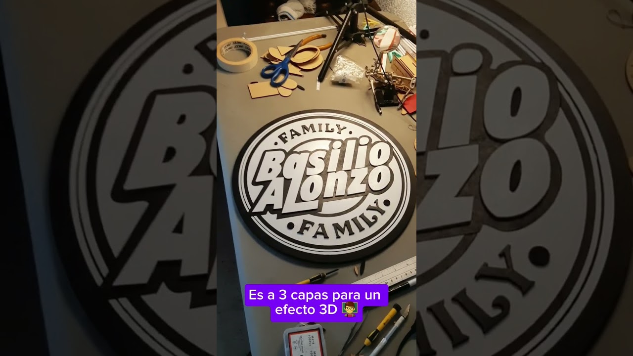 Así hice este Logo en Madera MDF 😯- Ideas Corte y Grabado Láser #cortelaser #personalizados