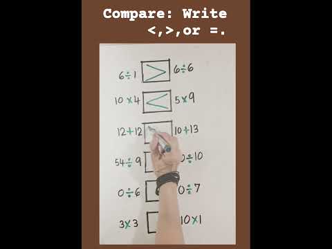 Compare. Find the Missing Math Symbols #shorts