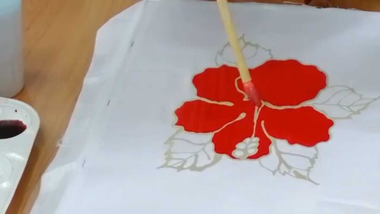 Drawing batik at home