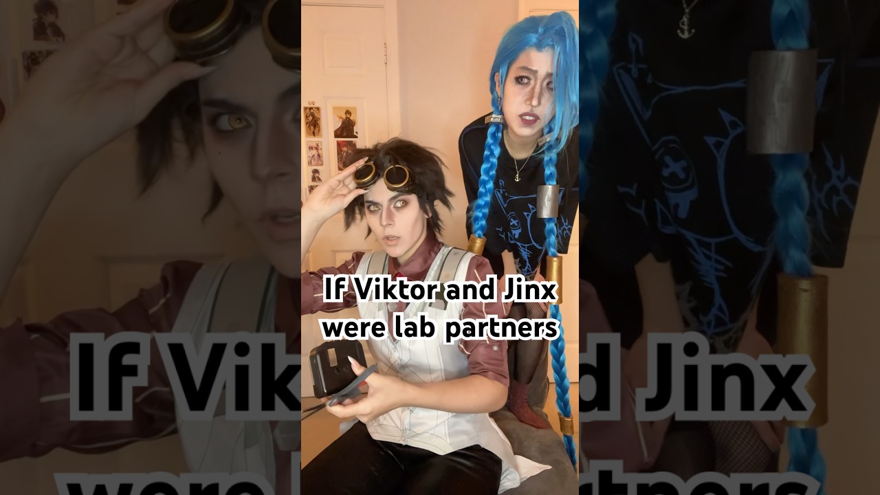 If Viktor and Jinx were lab partners instead #arcane #cosplay #jinx #viktor