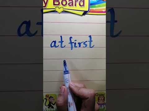 meaning of "at first" 👌👌🤗🤗