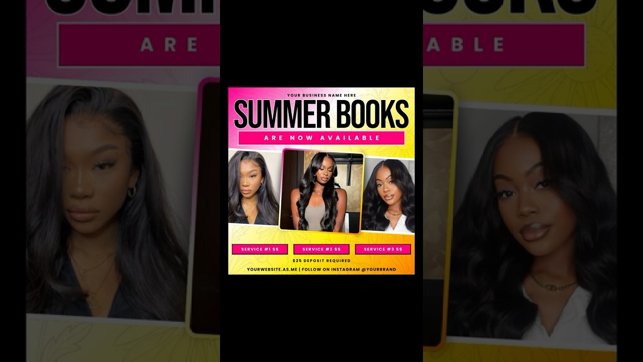 Summer Books Premade Flyer Template | Canva Tutorial