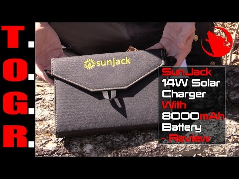 SunJack 14W Solar Charger With 8000mAh Battery - Review
