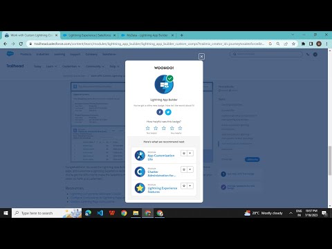 Lightning App Builder | Work with Custom Lightning Components | Trailhead/Salesforce