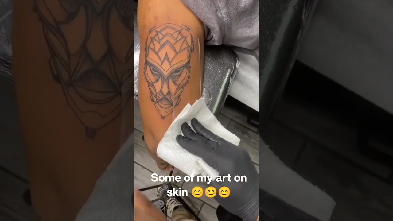 Afrofuturism African Mask Tattoo
