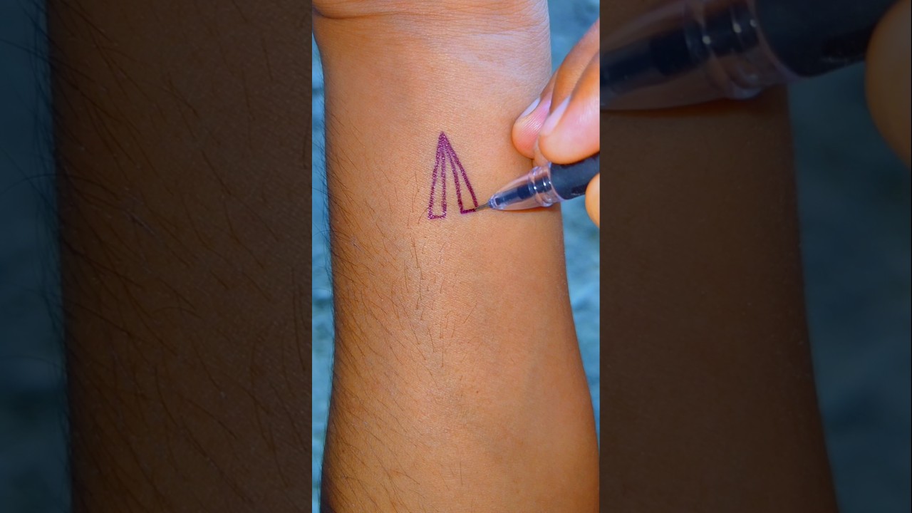 unique paper airplane tattoo ✈️ #shorts #unique #tattoo #airplane