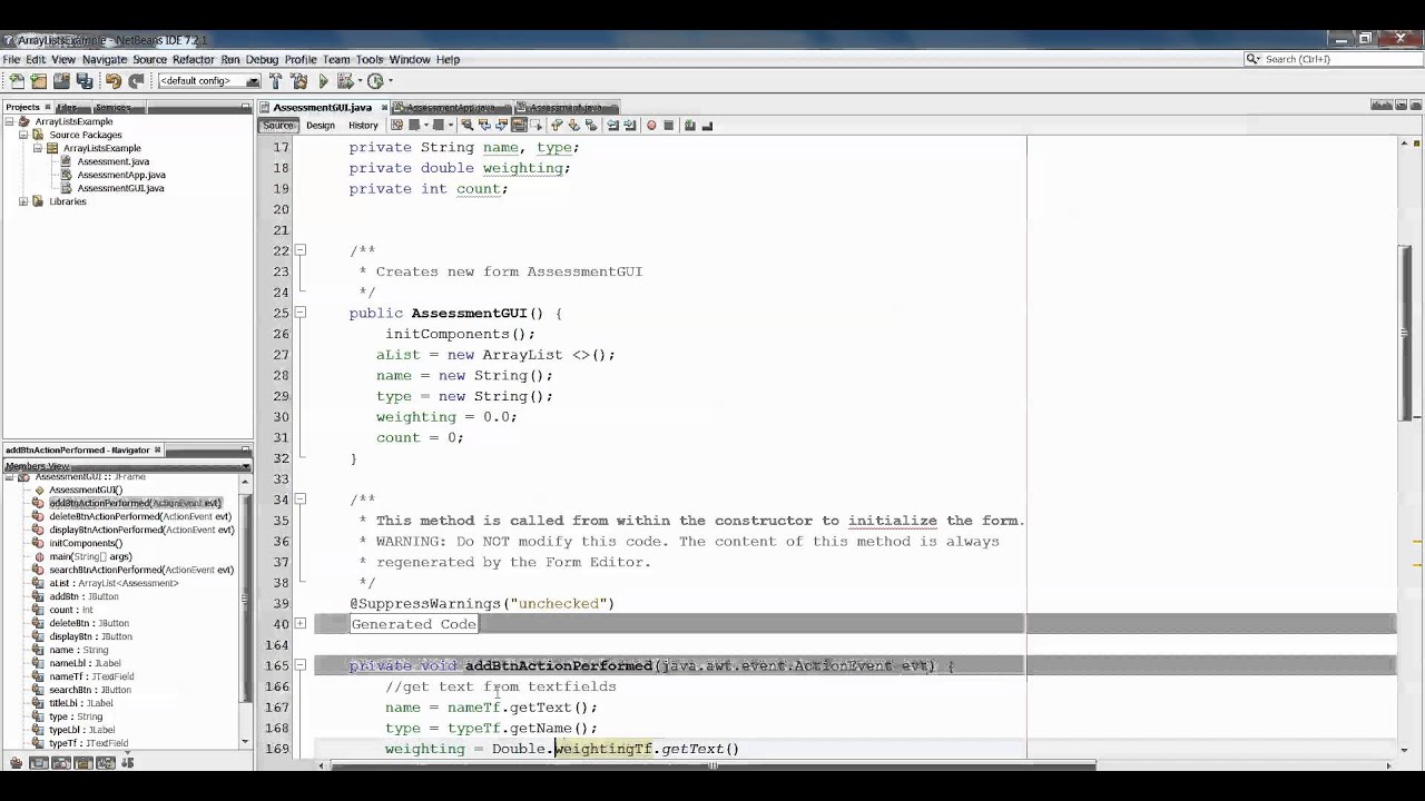 ArrayLists Worked Example Part 1 (Adding & Displaying)
