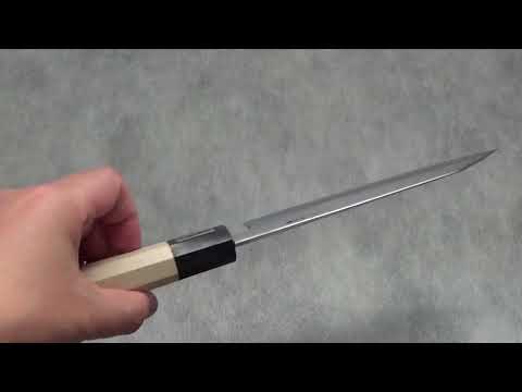 YuiSenri White Steel #2 Professional Kengata Santoku 170 mm, forged by Satoshi Nakagawa