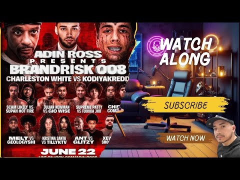 Brand Risk Boxing Full Fights Live Stream Event #8 adin ross presents