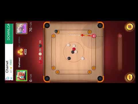 Carrom board Game with 2 Players Live (android or IOS Games)