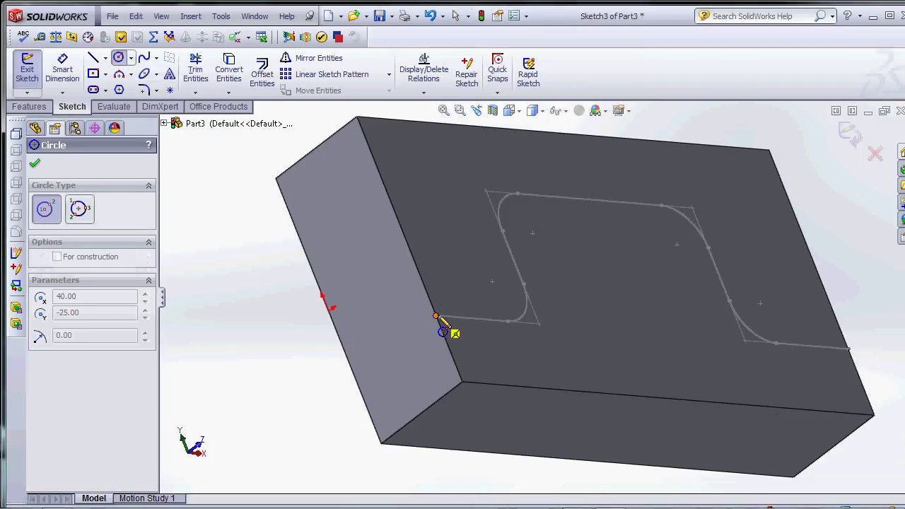 SOLIDWORKS CUT SWEEP