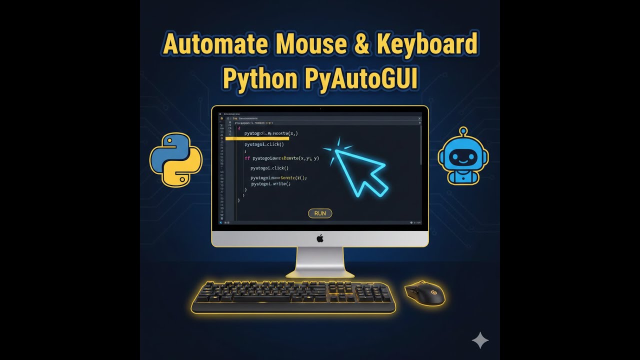 Control Mouse & Keyboard Using Python | PyAutoGUI Full Tutorial