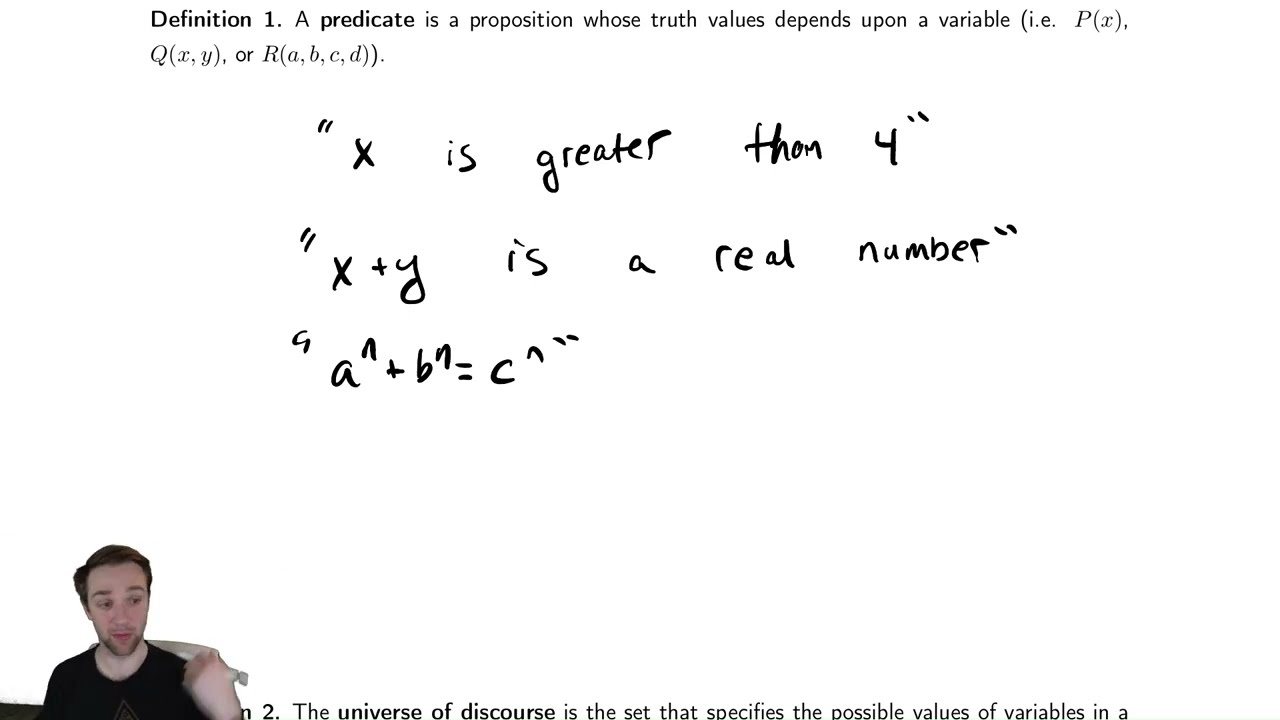 Predicate Logic 1 - Introduction and Definitions