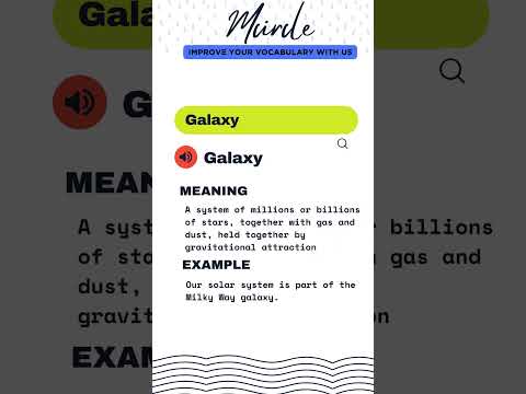 Meaning of Word GALAXY #shortvideo #english #learning