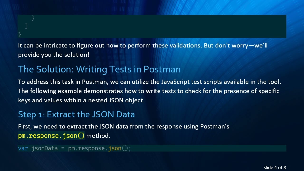How to Validate Nested JSON Objects in Postman