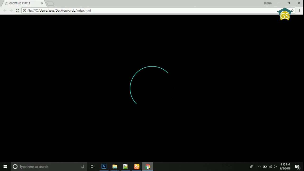 Create Circle Growing using HTML & CSS
