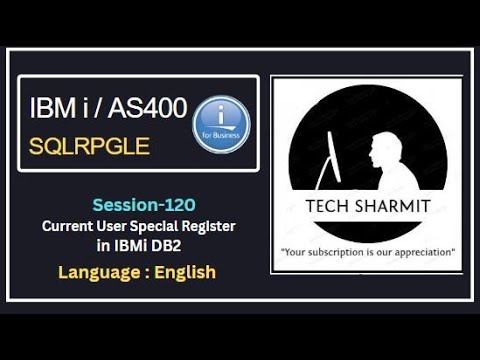 Current User Special register in db2 sql | SQLRPGLE | ibmi training | sqlrpgle as400 | ibmi db2 |