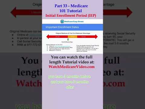 Part 33 - Medicare Tutorial - Initial Election Period (IEP)