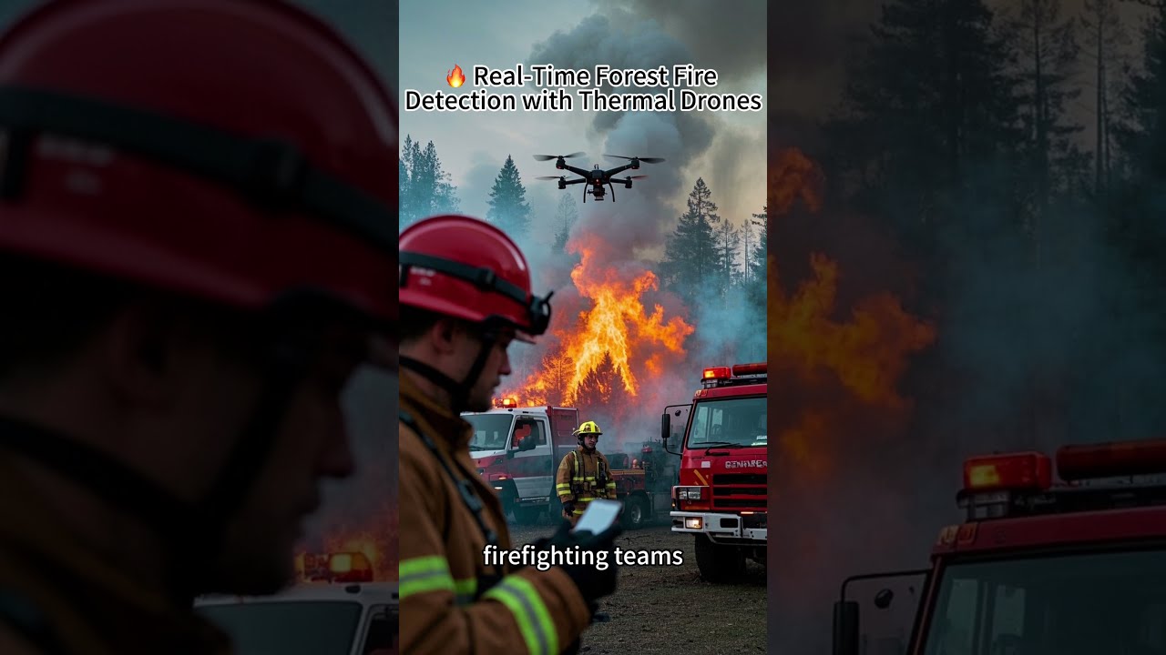 🔥 Real-Time Forest Fire Detection with Thermal Drones #drone #forestfire