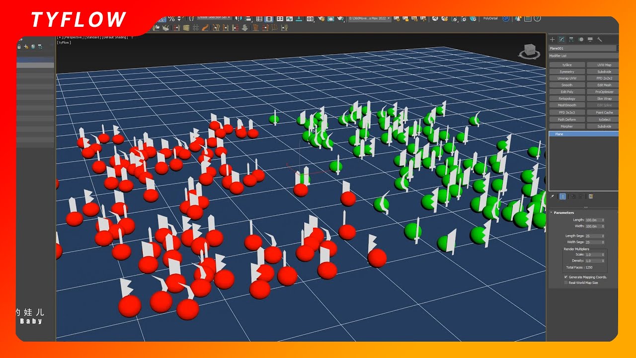 TYFLOW Particles Tutorial 38 Simple and fun cluster tyActor animation