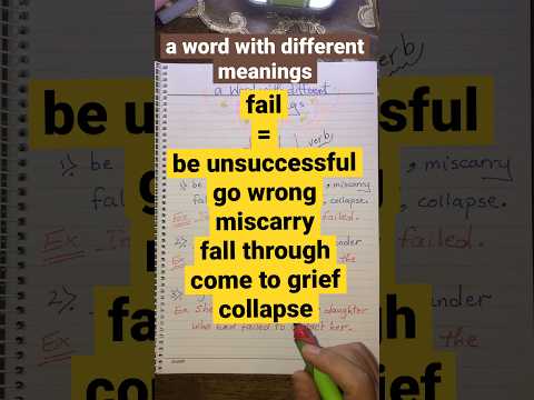a word with different meanings #fail #failure