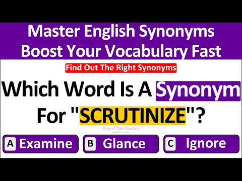Master English Synonyms | Boost Your Vocabulary Fast | English Test Mastery