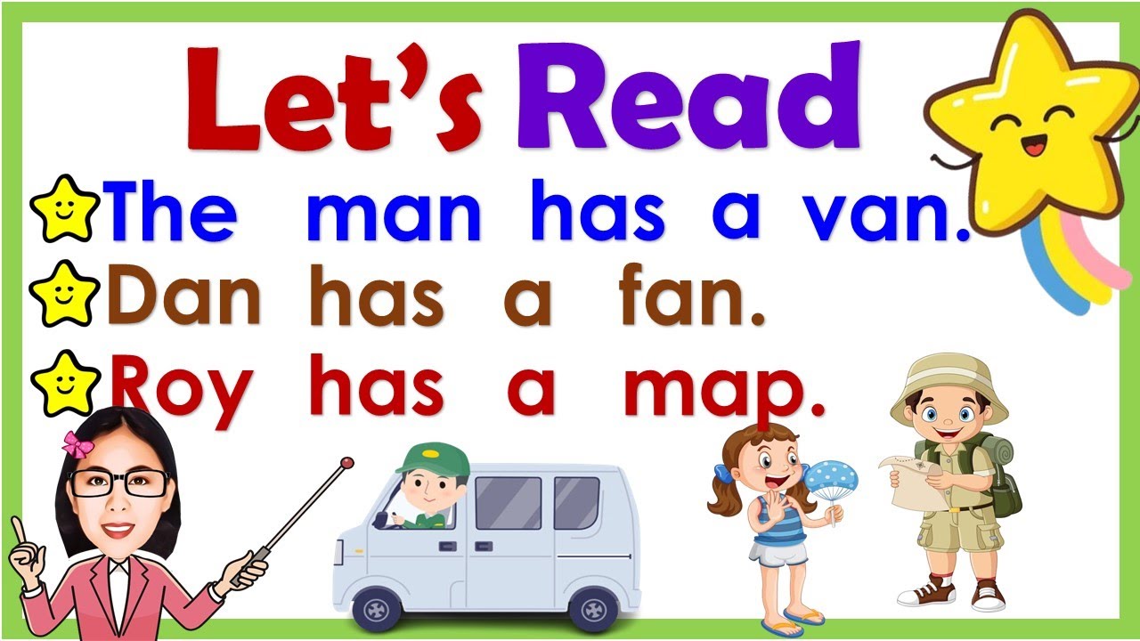 CVC sentences || Practice reading ||Reading tutorial for kids || Reading lesson kids.